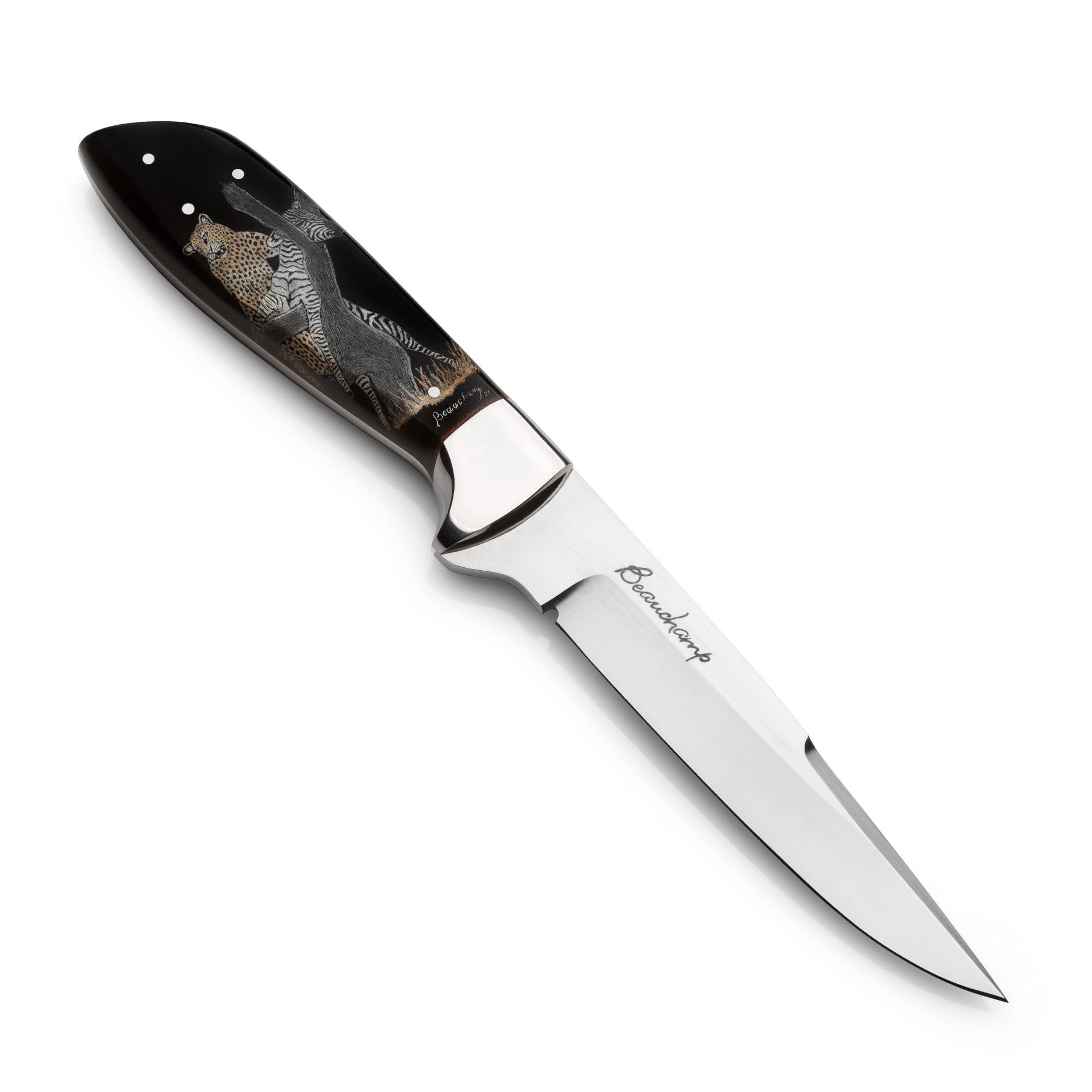 Leopard Hunting Zebra Knife – Beauchamp Knives